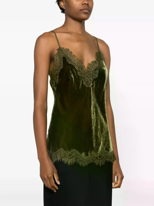 Gold Hawk Coco Bias Cami Velvet Top