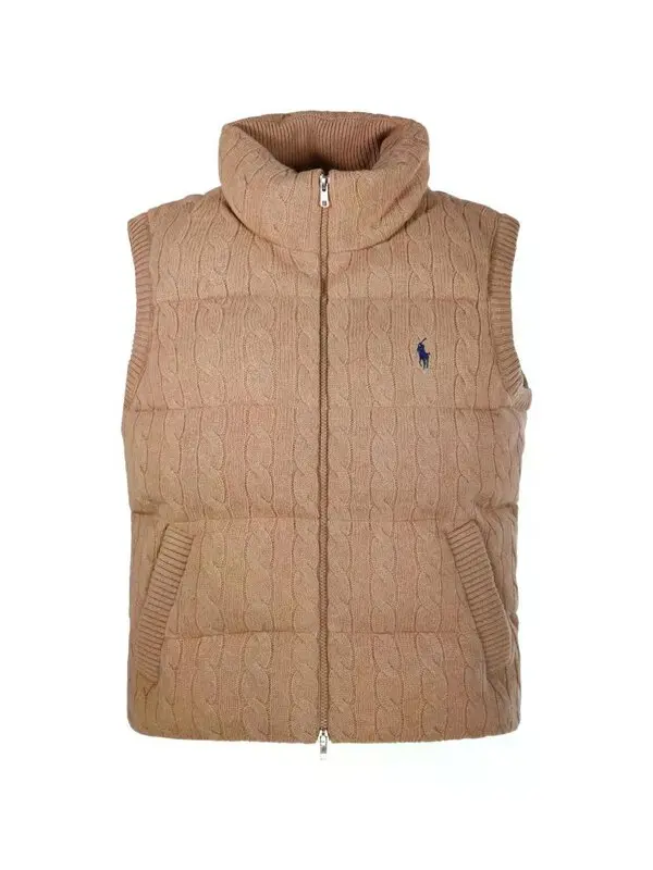 Polo Ralph Lauren Cable-knit Padded Gilet - Neutrals
