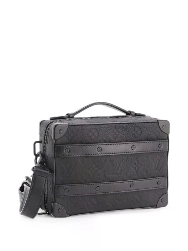 LOUIS VUITTON Handle Soft Trunk Bag Monogram Taurillon Leather Crossbody Bag