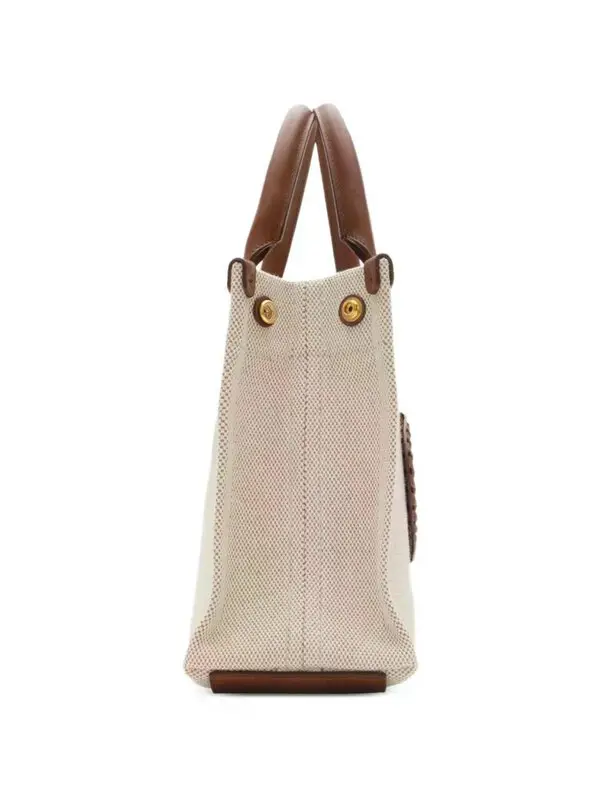 Burberry Clovelly Canvas And Leather Tote
