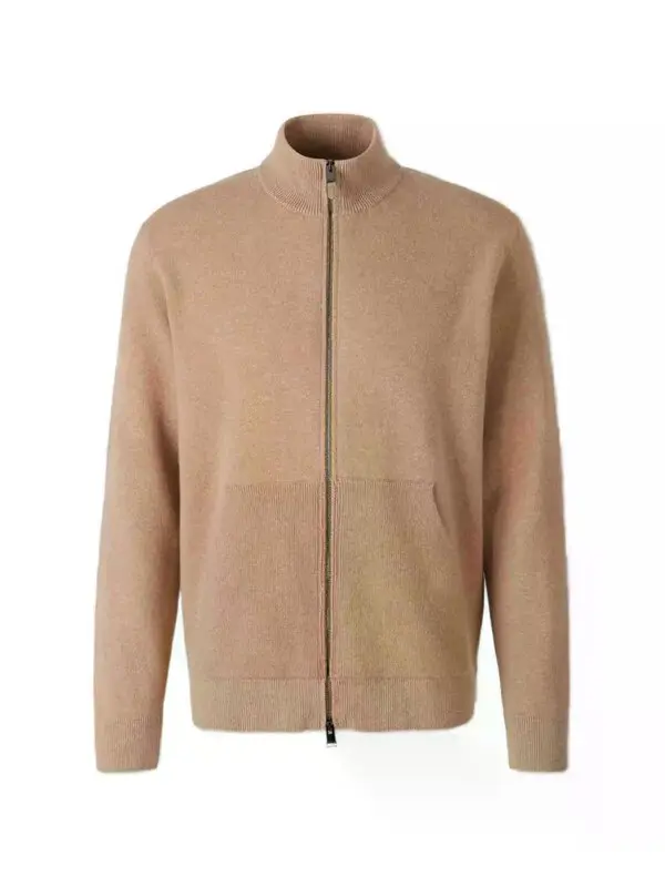 Canali Zip-up Elbow-patch Sweater