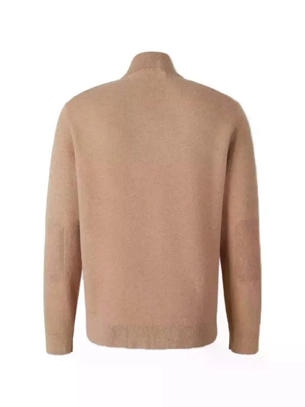 Canali Zip-up Elbow-patch Sweater
