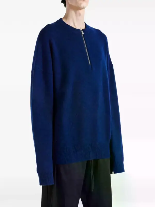 Extreme Cashmere Quarter-zip Dropped-shoulder Sweater