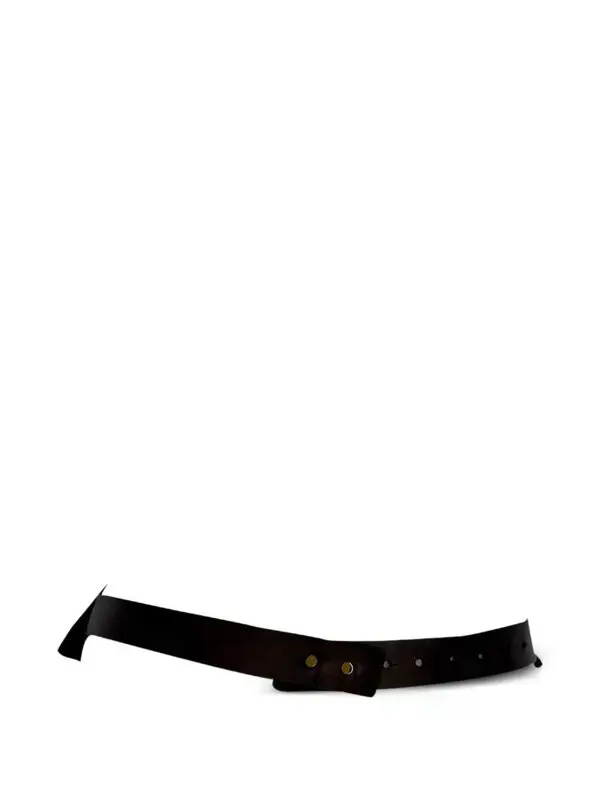 Saint Laurent Shield Stud-embellished Belt - Brown