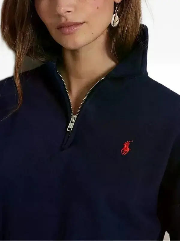 Polo Ralph Lauren Logo-embroidered Quarter-zip Sweatshirt