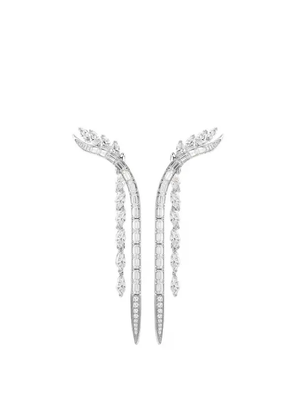 SWAROVSKI Mesmera Crystal-embellished Drop Earrings - Silver