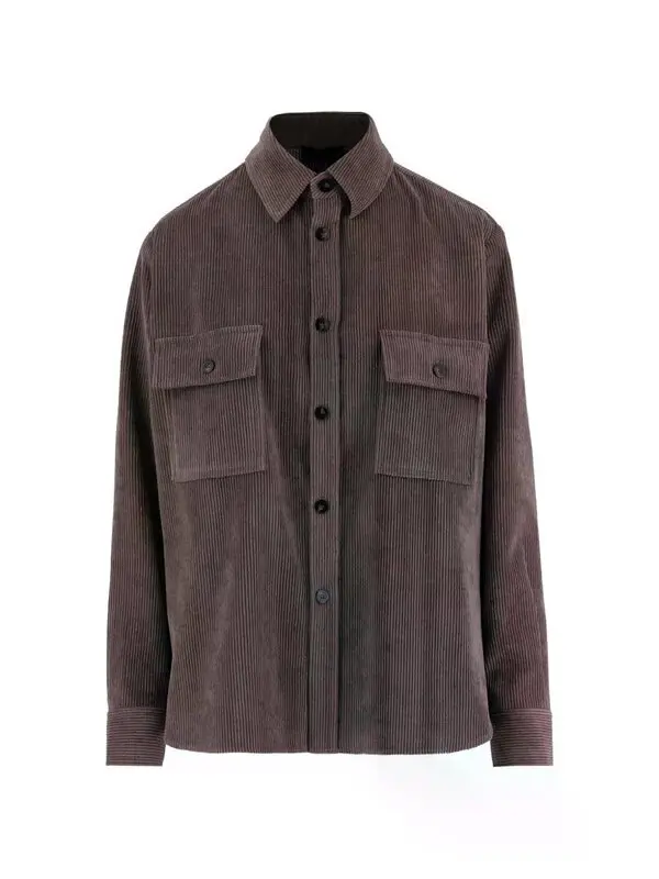 F.IT Corduroy Effect Shirt With Flap Pockets