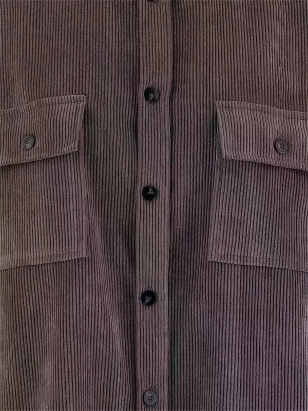 F.IT Corduroy Effect Shirt With Flap Pockets