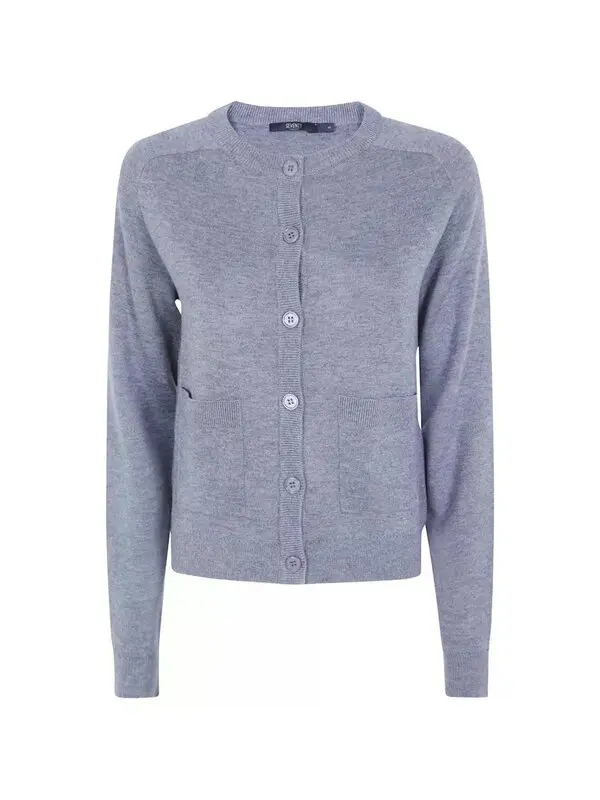 Seventy Button-up Patch-pocket Cardigan - Grey