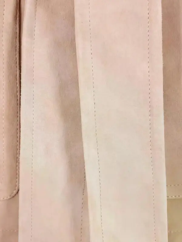 Max Mara Belted Suede Jacket Beige