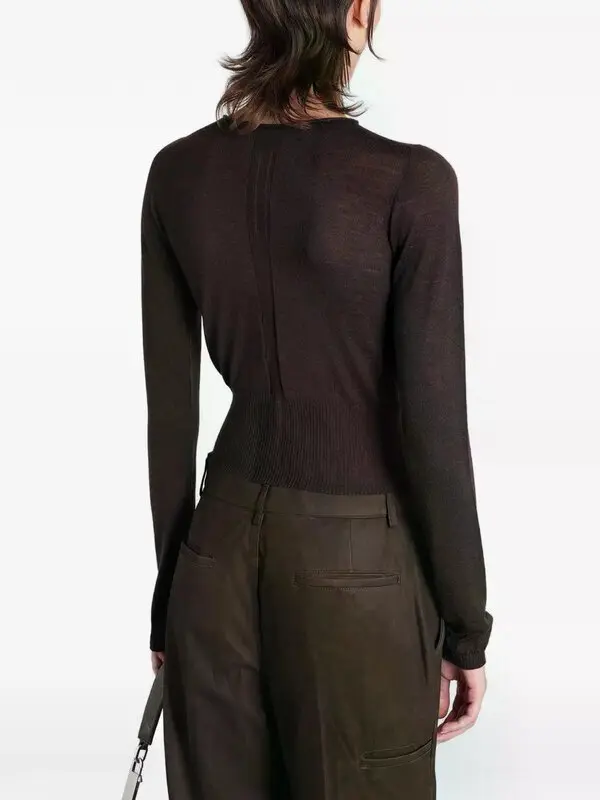 Rick Owens Cut-out Long-sleeve Top