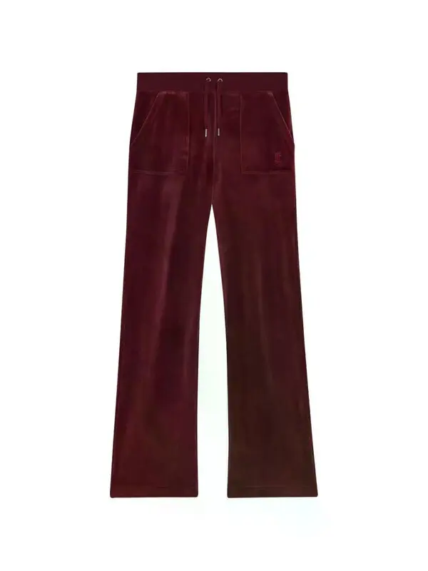 Juicy Couture Del Ray Velour Trousers - Red