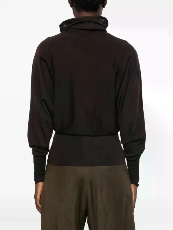 Soeur Wool Roll-neck Knit - Brown