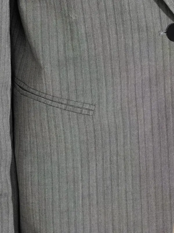 Alberta Ferretti Herringbone-pattern Single-breasted Blazer