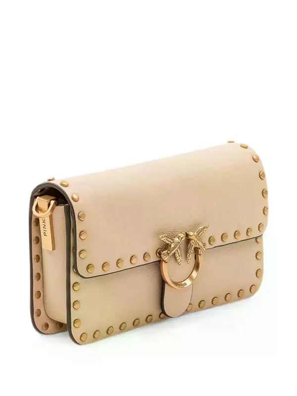Pinko Baby Love One Slouchy Stud Embellished Shoulder Bag
