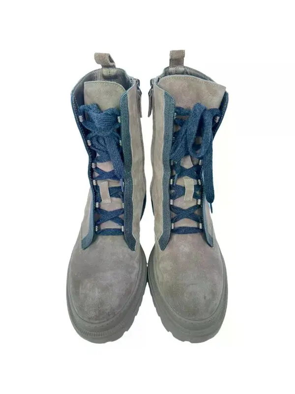 Brunello Cucinelli Suede Combat Boots