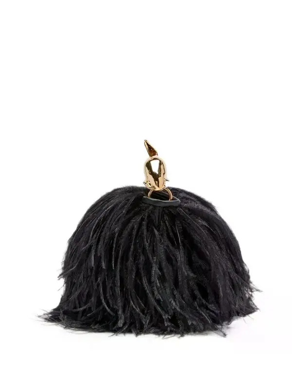 Erdem Mini Bloom Ostrich-feather Tote Bag