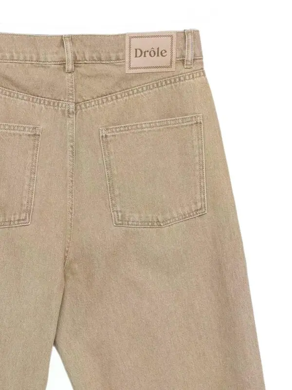 Drole De Monsieur Belt-loop Straight-leg Jeans - Neutrals