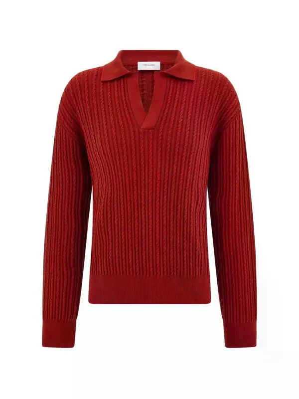 FERRAGAMO Knitted Polo Top