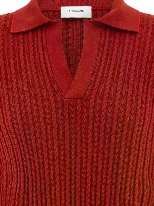 FERRAGAMO Knitted Polo Top
