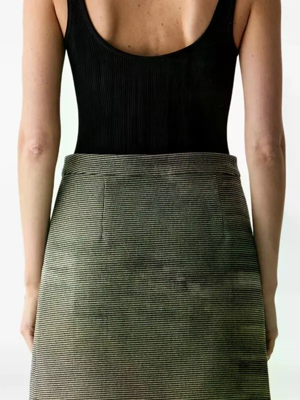 GESTUZ Houndstooth-pattern Wrap Skirt
