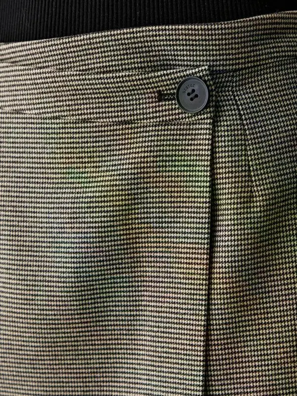GESTUZ Houndstooth-pattern Wrap Skirt