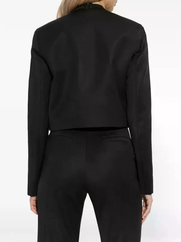 DIESEL® Tailored Jacket With Biker-neck Strap - Black