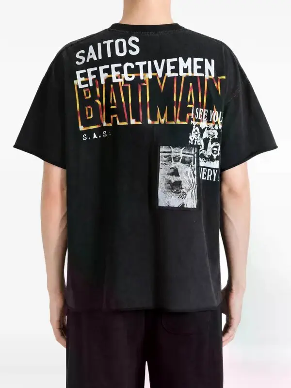 SAITOS Batman Patch-detail T-shirt