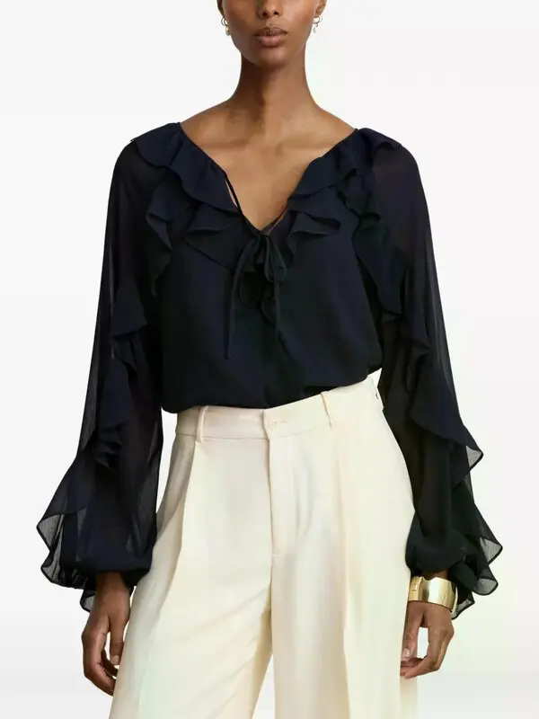 Ralph Lauren Ruffled-sleeve Blouse