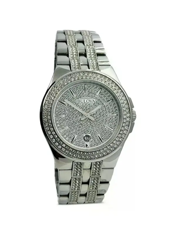 Bulova Swarovski Crystal-embellished Stainless Steel Watch