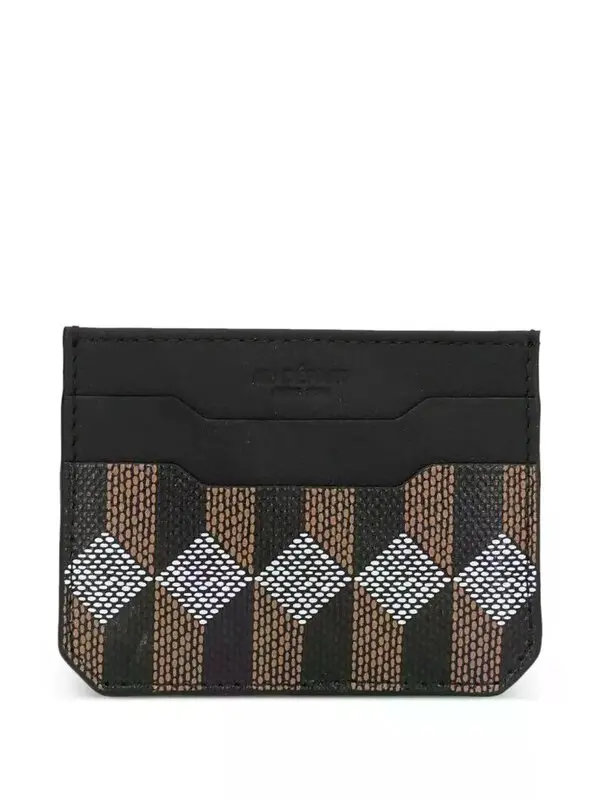 AU DEPART Monogram-print Card Holder - Black