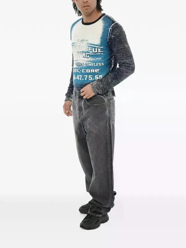 DIESEL® 2001 D-macro-s Loose-fit Jeans - Grey