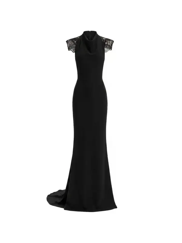 GEMY MAALOUF Beaded High-neck Dress