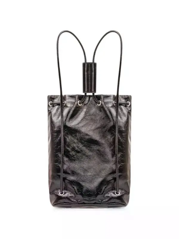DIESEL® Scrunch-d Logo-plaque Leather Backpack