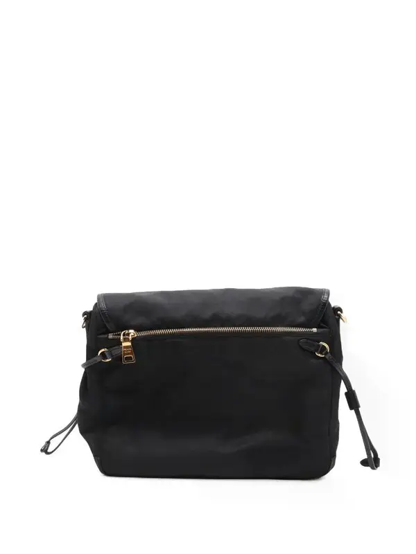 Prada Saffiano Trimmed Tessuto Messenger Bag