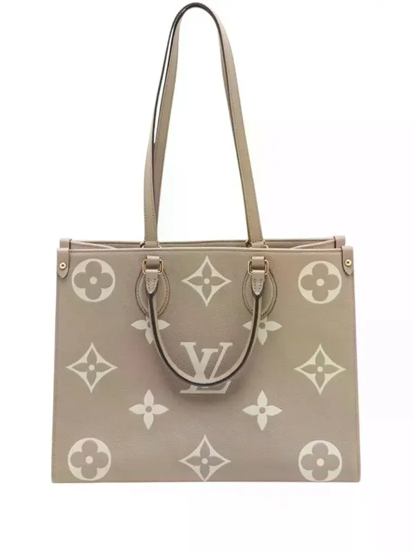 LOUIS VUITTON Bicolor Monogram Empreinte Giant Onthego Mm Satchel - Neutrals