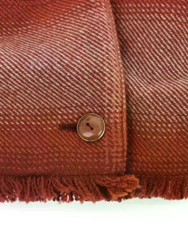 GOD'S TRUE CASHMERE Plaid Frayed-edge Scarf
