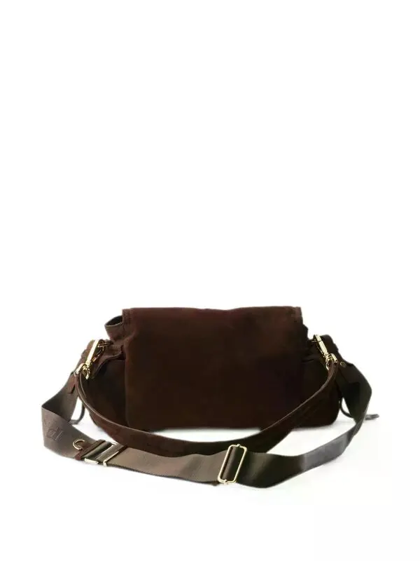 Prada Explore Medium Suede Shoulder Bag With Flap