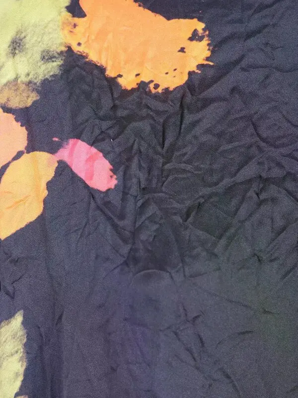 DANIELA GREGIS Crinkled Abstract-print Maxi Dress