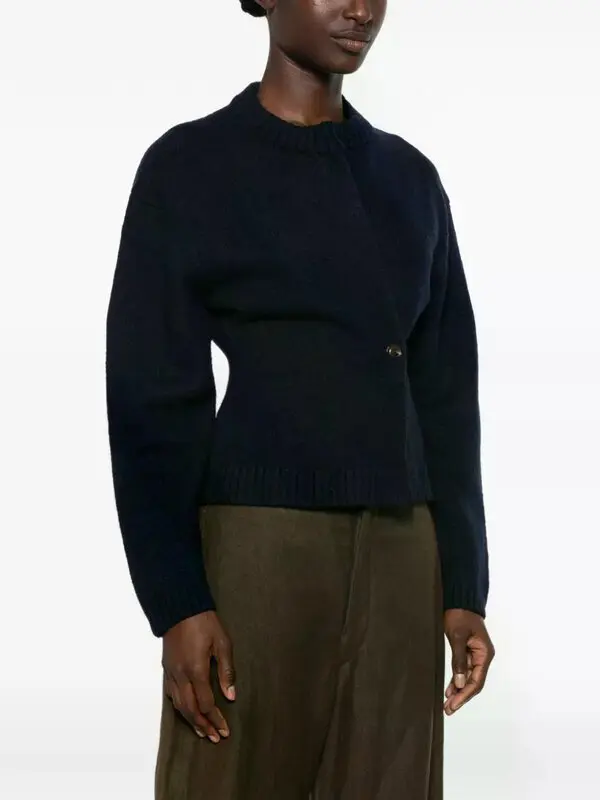 Soeur Wrap-front Ribbed-trim Cardigan