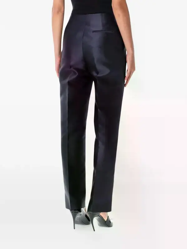 Alberta Ferretti Satin-finish Tailored Trousers