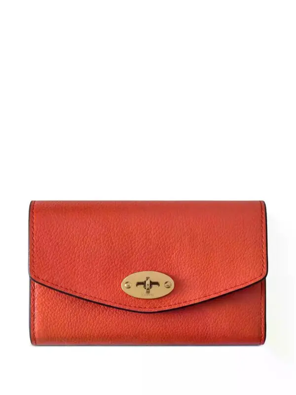 Mulberry Darley Grained-leather Wallet - Orange