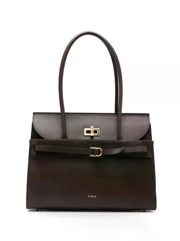 Furla Buckle-detail Leather Tote Bag - Brown