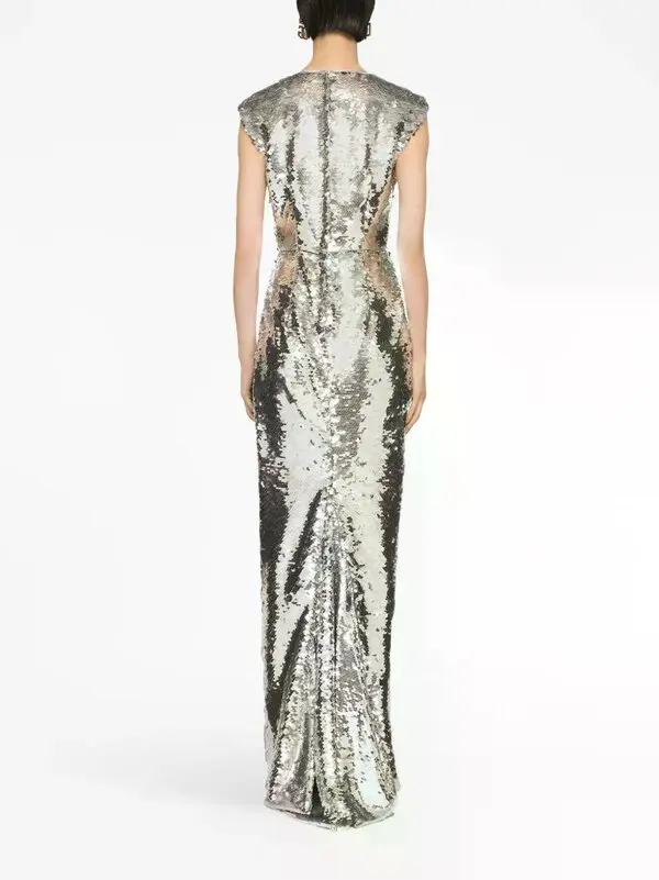 Dolce & Gabbana Sequin-embellished Draped Dress