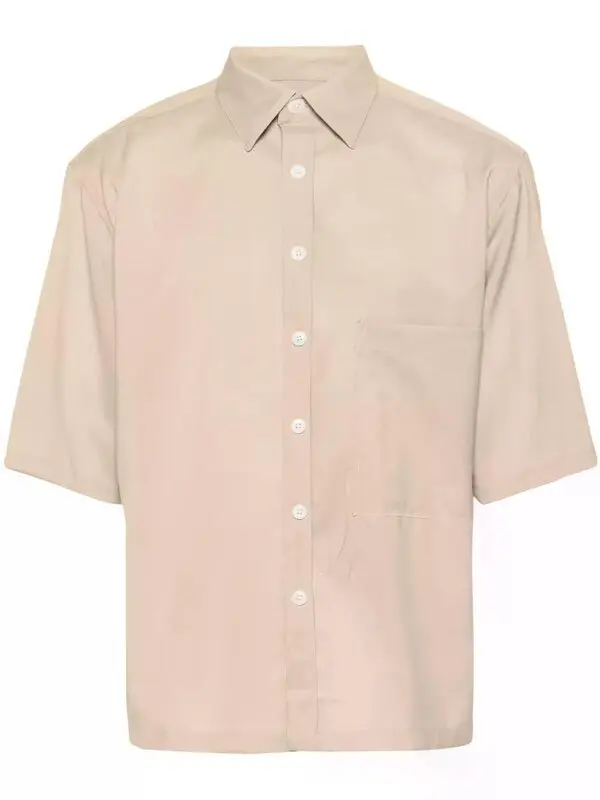 COSTUMEIN Stefano Chest-pocket Short-sleeve Shirt - Neutrals