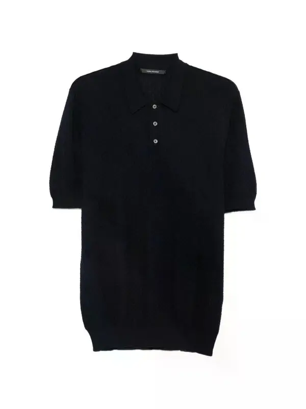 Tagliatore Pratt Textured-knit Polo Shirt