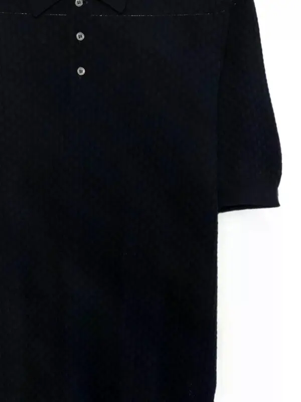 Tagliatore Pratt Textured-knit Polo Shirt