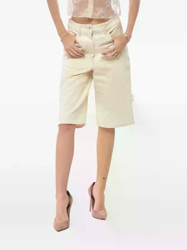 Off-White Five-pocket Belt-loop Shorts - Neutrals
