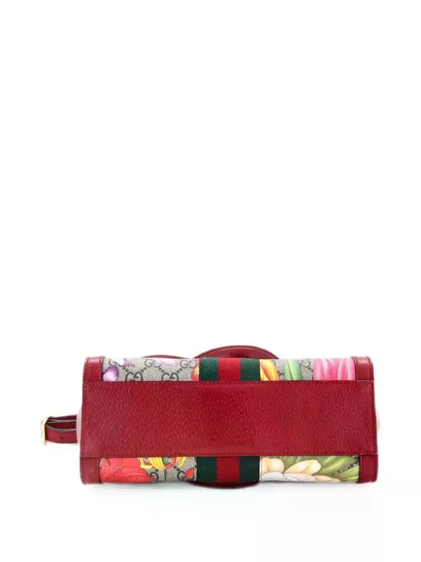 Gucci Ophidia Flora Gg Coated Canvas Small Satchel