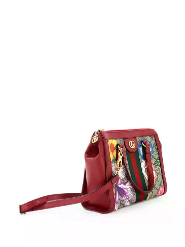 Gucci Ophidia Flora Gg Coated Canvas Small Satchel
